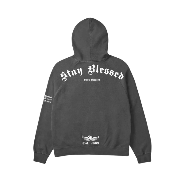 Stay Blessed Divine Details Hoodie - Grey